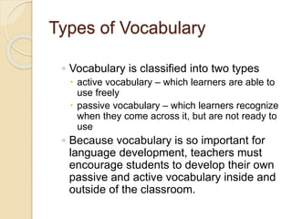 Teaching Vocabulary Learning Strategies | PPTX