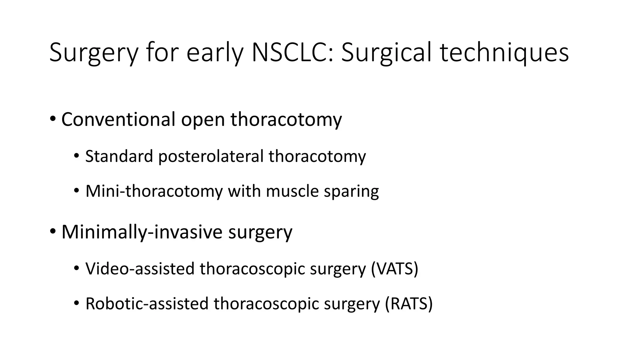 Surgical Approach to Non Small Cell Lung Cancer | PPTX