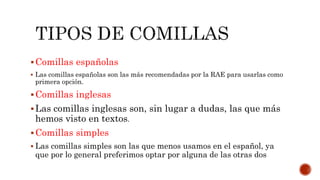 Qué son las comillas. pptx desarrollo humano | PPTX