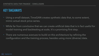 Qu speaker series 14: Synthetic Data Generation in Finance | PPT