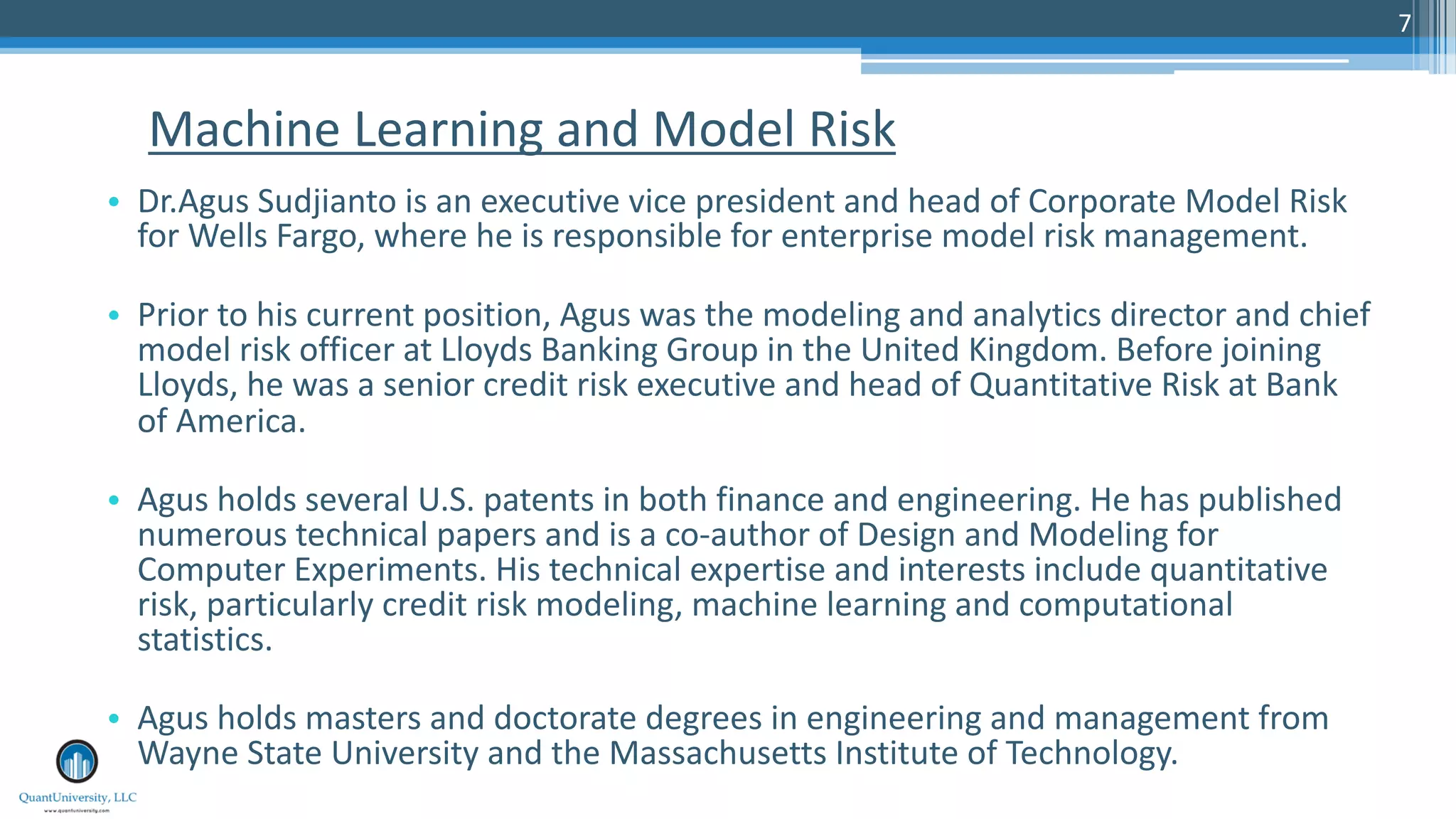 achine Learning and Model Risk | PPT