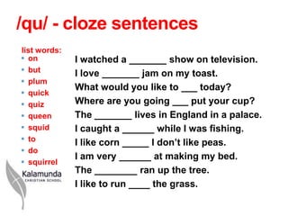 Y1 Qu spelling powerpoint tg 2012 | PPT