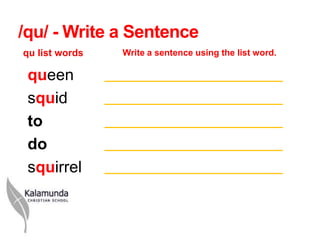 Y1 Qu spelling powerpoint tg 2012 | PPT