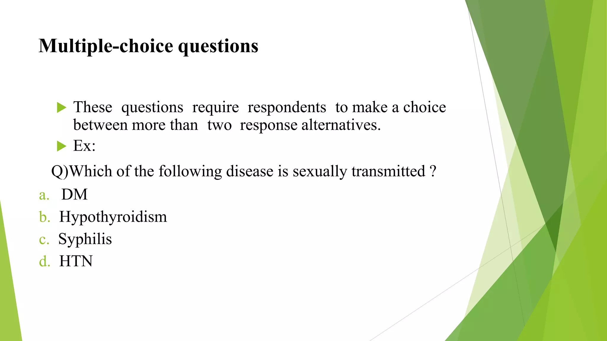 Designing Research Questionnaire & checklist | PPTX