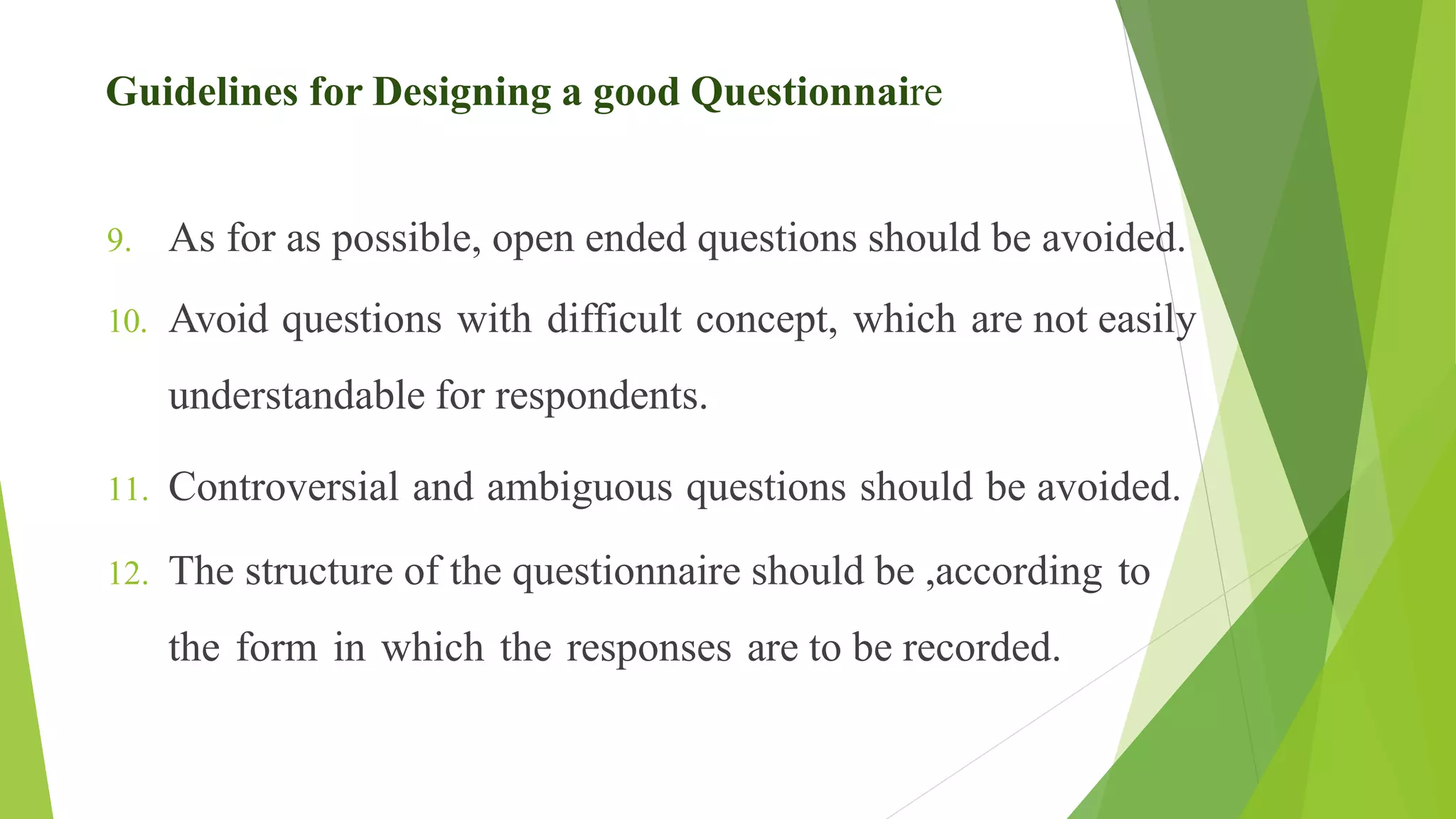 Designing Research Questionnaire & checklist | PPTX
