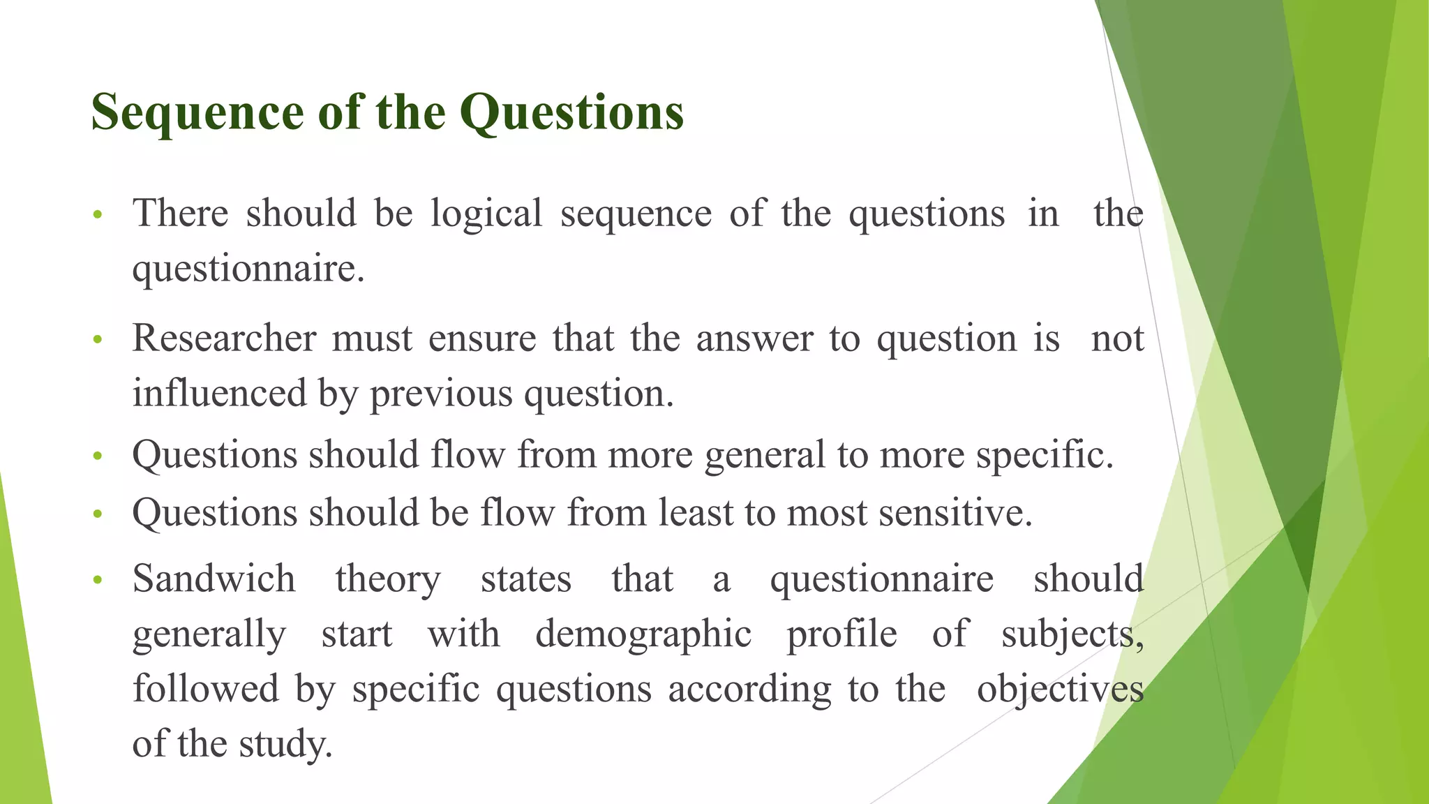 Designing Research Questionnaire & checklist | PPTX