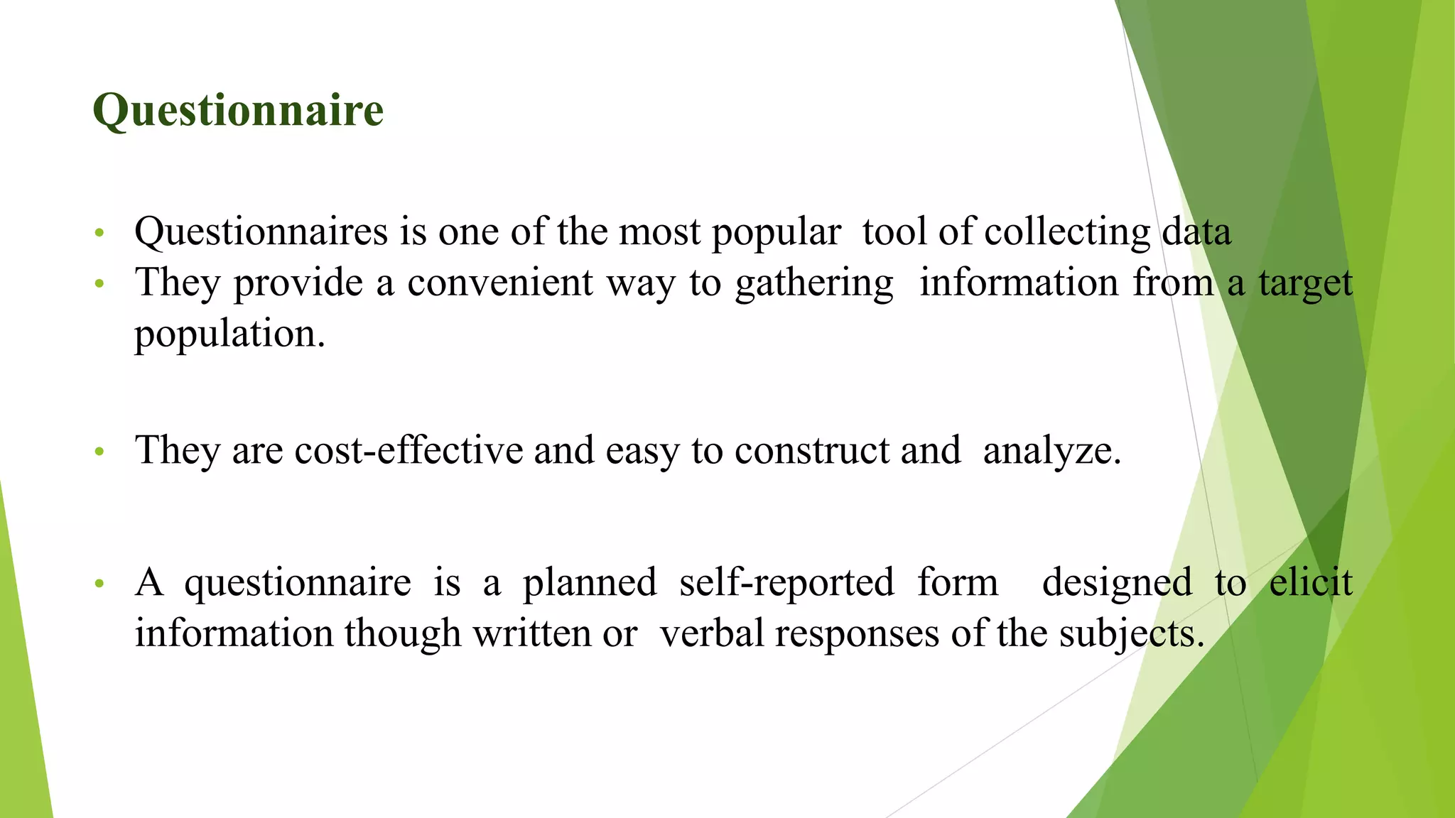 Designing Research Questionnaire & checklist | PPTX