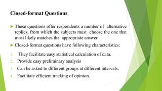 Designing Research Questionnaire & checklist | PPTX