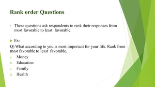 Designing Research Questionnaire & checklist | PPTX