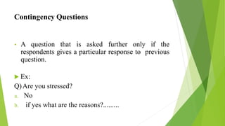 Designing Research Questionnaire & checklist | PPTX