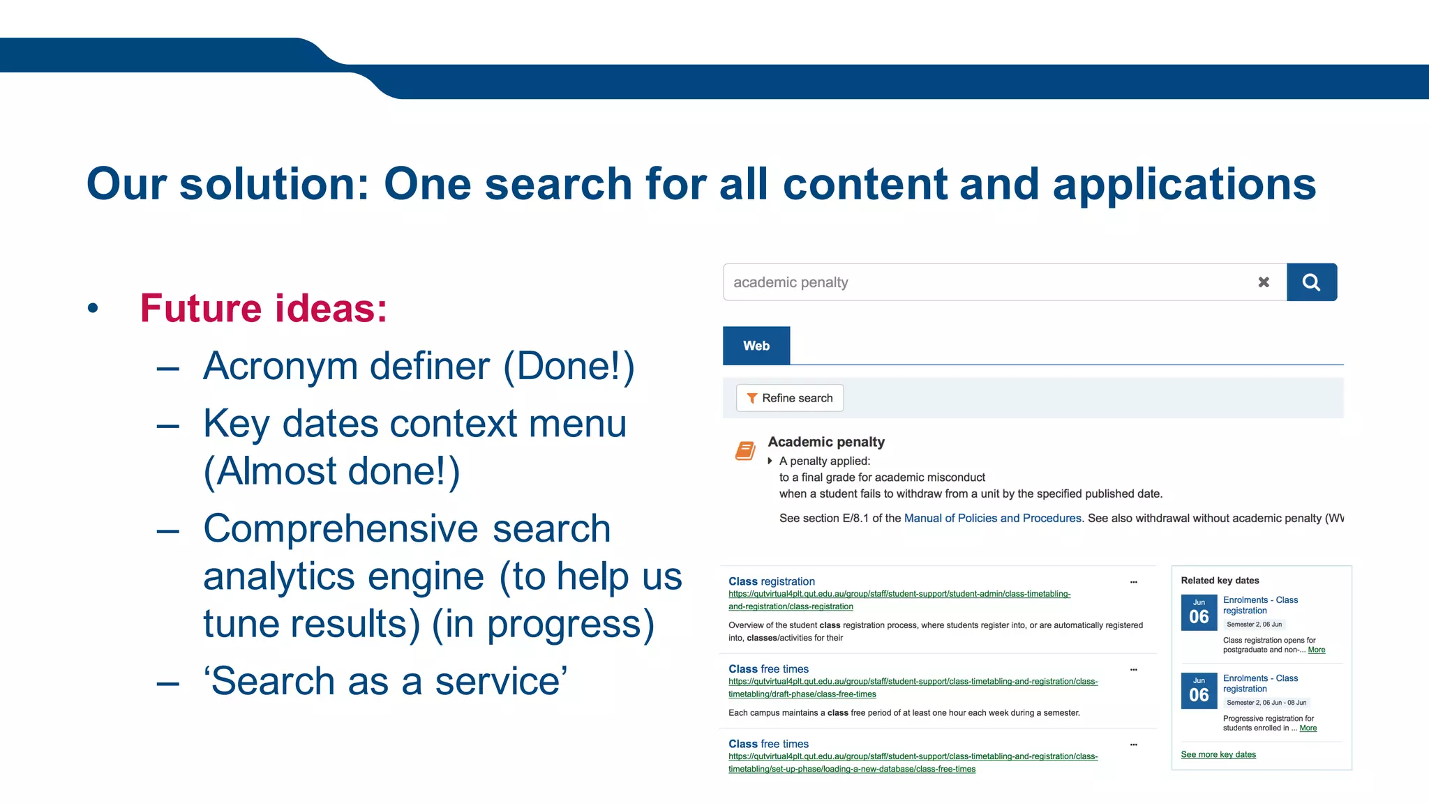 A feature guide to QUT's Digital Workplace (Intranets2016) | PDF