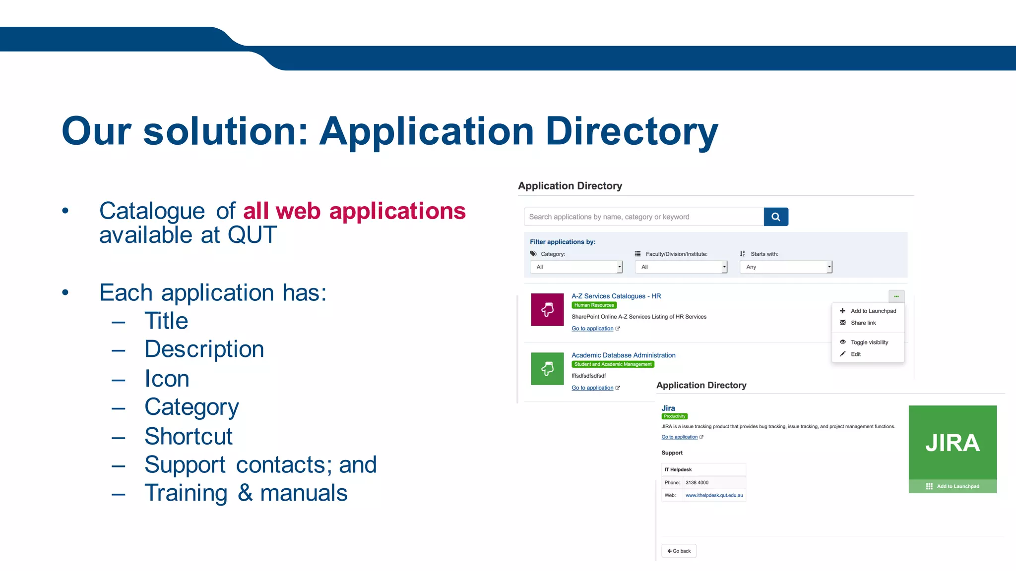 A feature guide to QUT's Digital Workplace (Intranets2016) | PDF