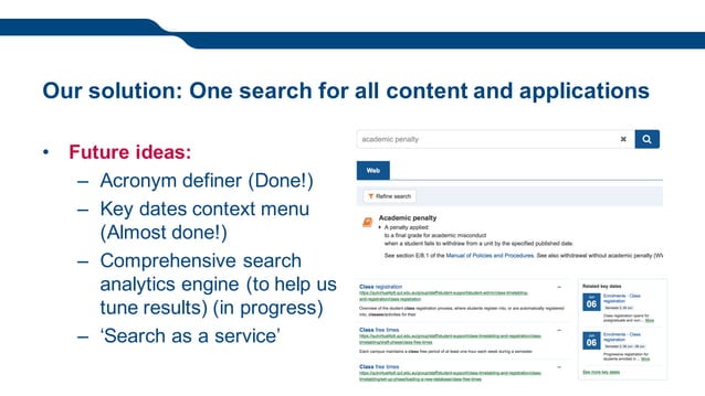 A feature guide to QUT's Digital Workplace (Intranets2016) | PPT