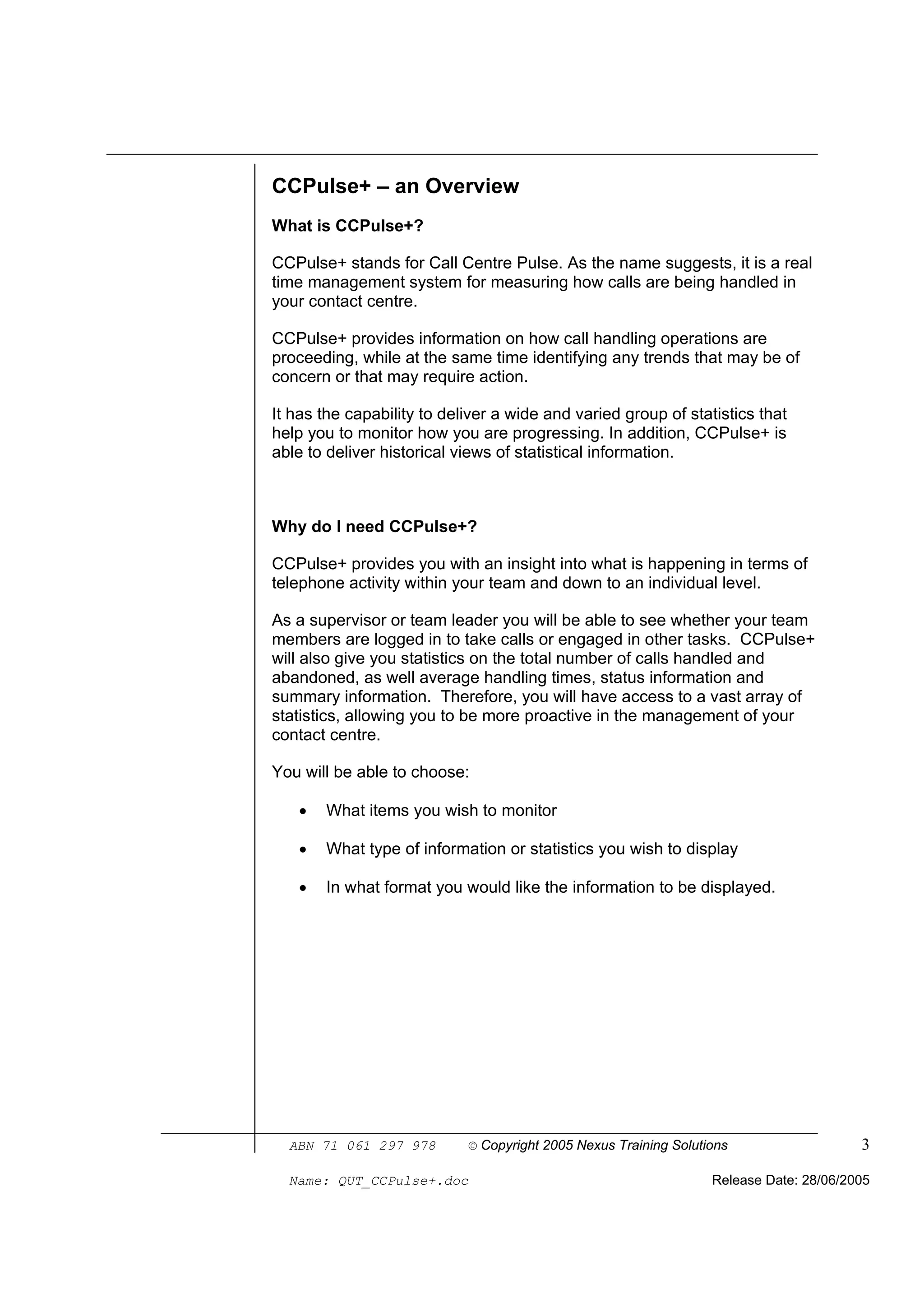 CCPulse Genesys | PDF