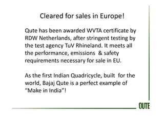 Bajaj Qute - Details | PPT