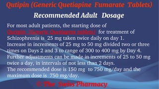 Qutipin (Generic Quetiapine Fumarate Tablets) | PPT