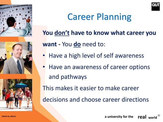 QUT WP Career Team PP Career Planning and Identifying Transferable Skills | PPT