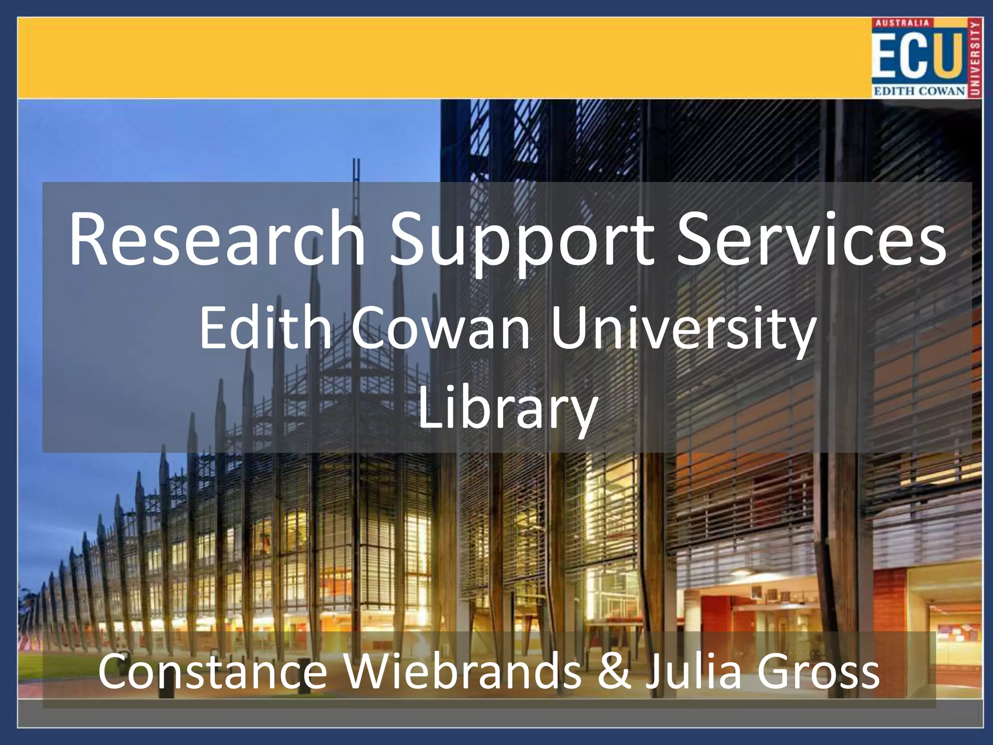 Research Support Services ECU Library | PPT