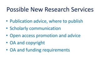 Research Support Services ECU Library | PPTX