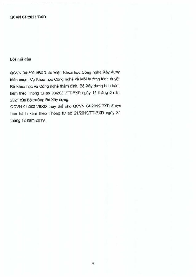 Quy chuẩn Việt Nam QCVN 04:2021/BXD | PDF