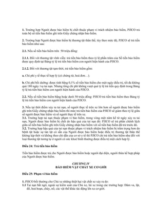 Quy tắc bảo hiểm kết hợp Xe Ôtô - PJICO Gia Định | PDF