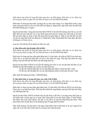 Quy tắc bảo hiểm kết hợp Xe Ôtô - PJICO Gia Định | PDF