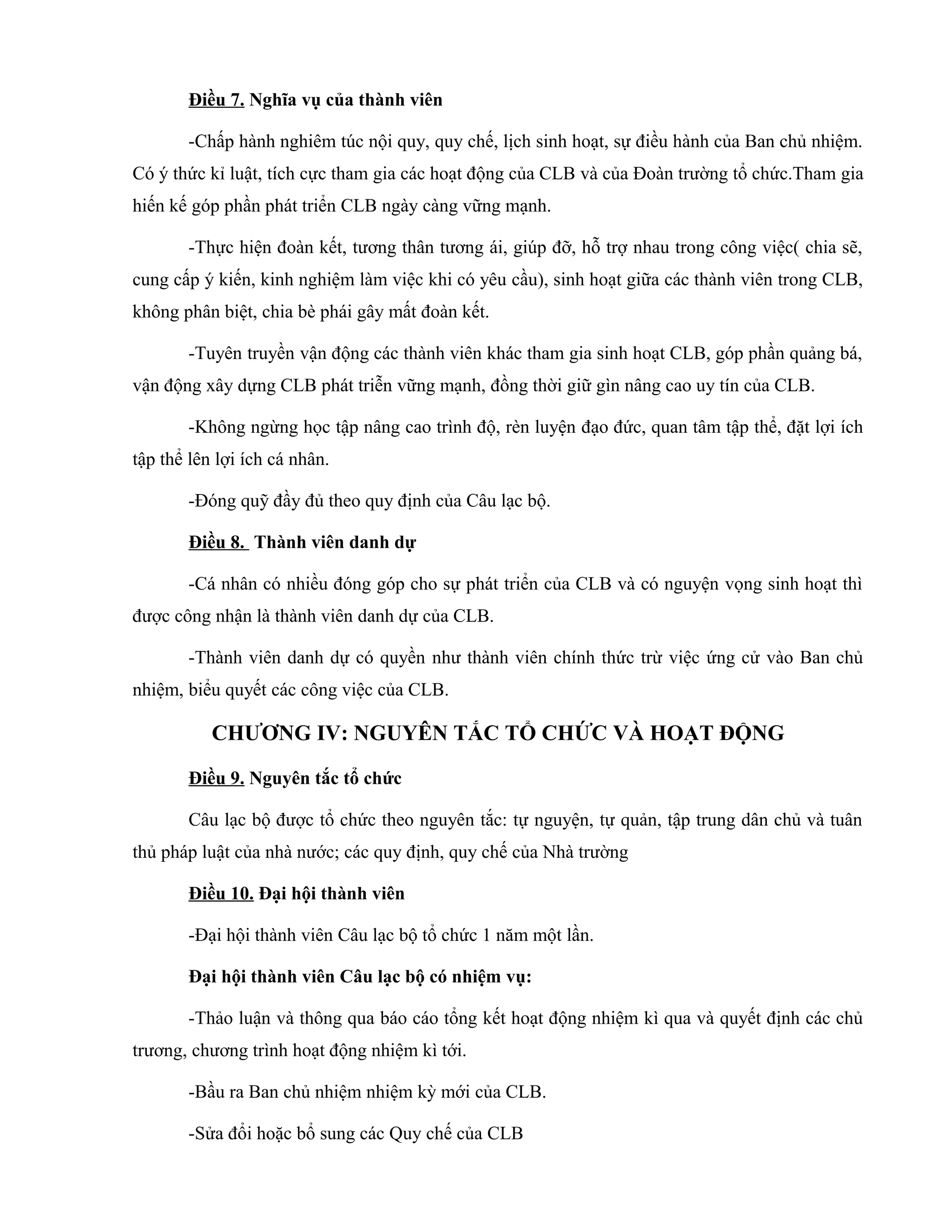 Quy che hoat dong cua clb cầu lông sktu | DOC