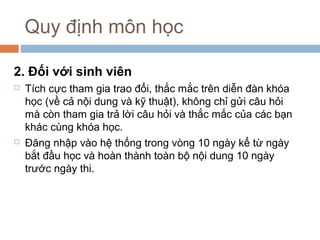 Quy dinh mon hoc tin hoc co so | PPT