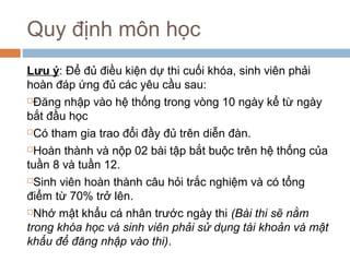 Quy dinh mon hoc tin hoc co so | PPT