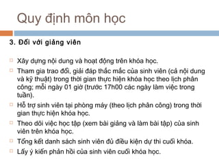 Quy dinh mon hoc tin hoc co so | PPT