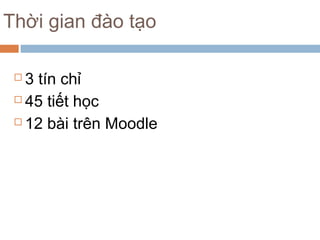 Quy dinh mon hoc tin hoc co so | PPT