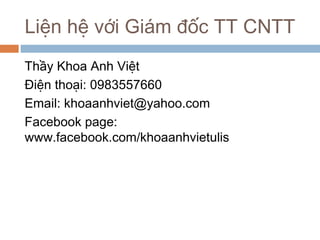 Quy dinh mon hoc tin hoc co so | PPT