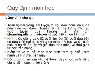 Quy dinh mon hoc tin hoc co so | PPT
