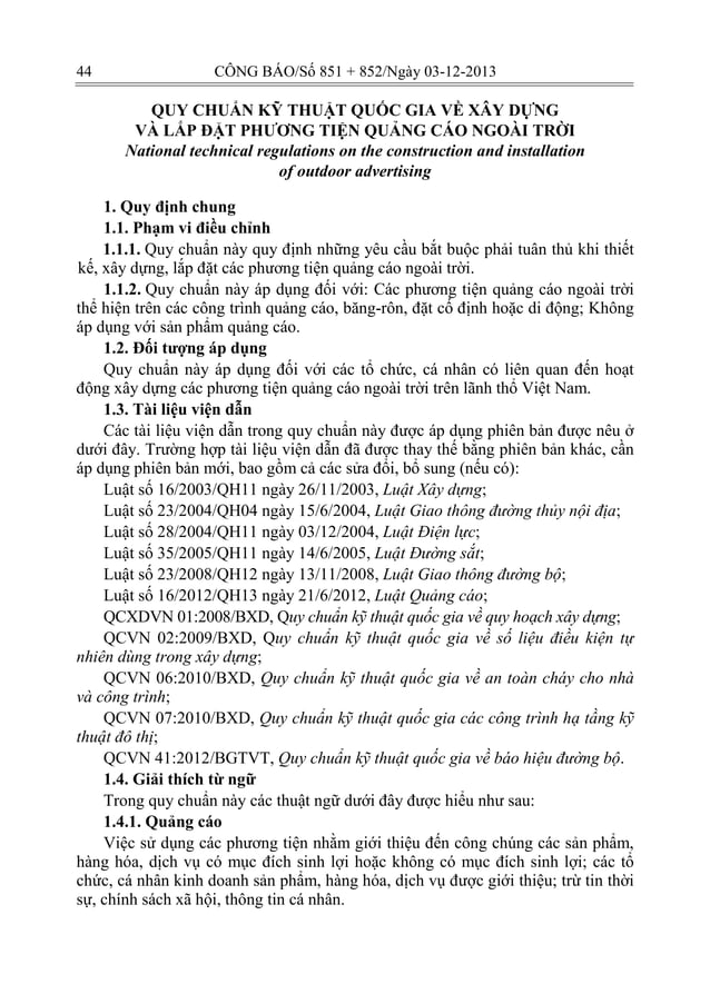 Thong tu so 19/2013/TT-BXD cua Bo Xay dung: Ban hanh quy chuan ky thuat quoc gia ve phuong tien ...