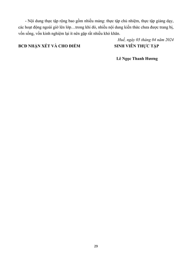 Bài báo cáo thu hoạch thực tập cuối khóa 2024 | PDF
