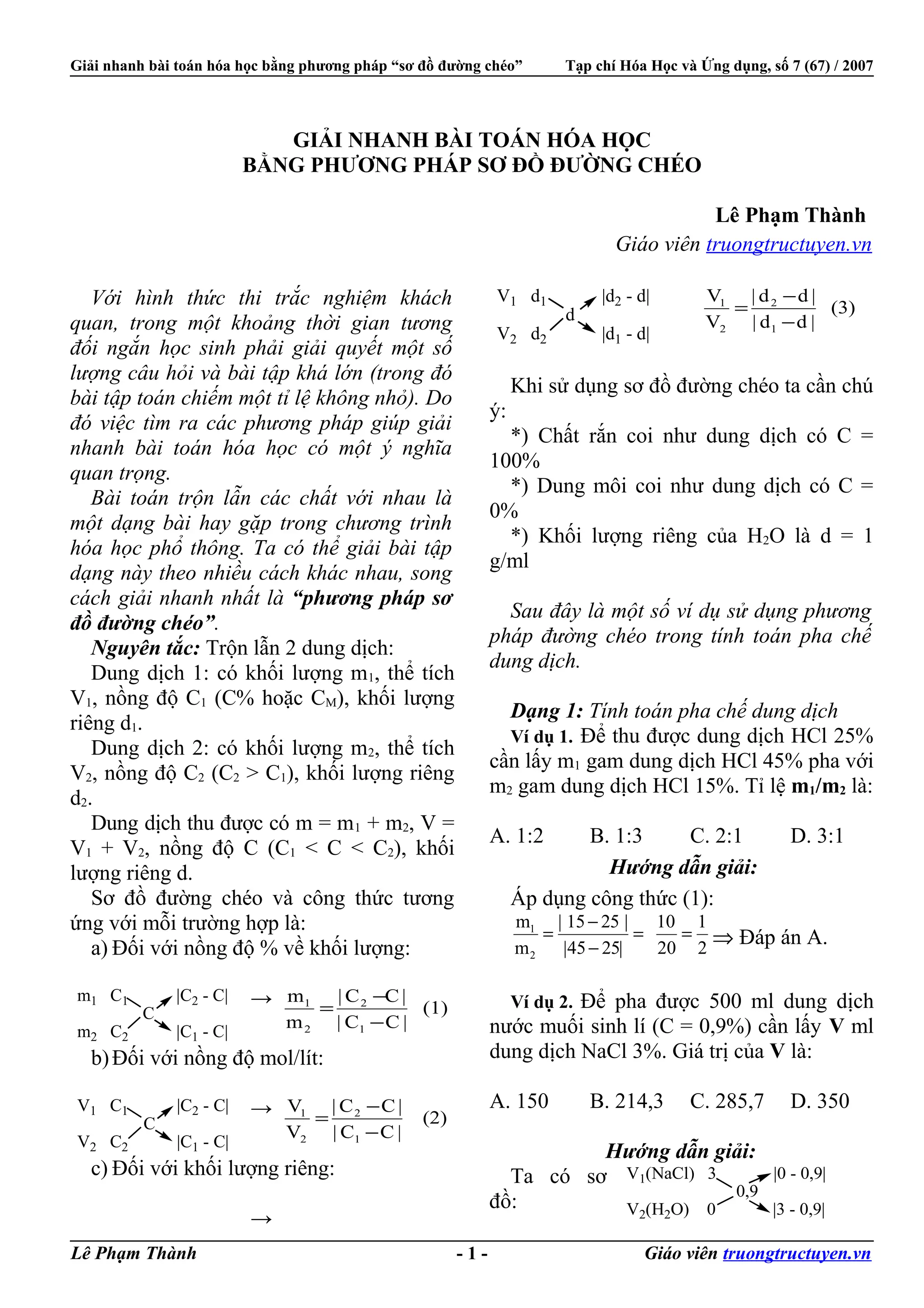 Quy tac duong cheo | DOC