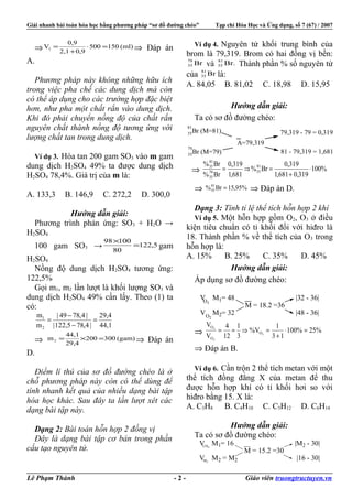 Những điểm thú vị về sơ đồ đường chéo tỉ khối hơi bạn nên biết