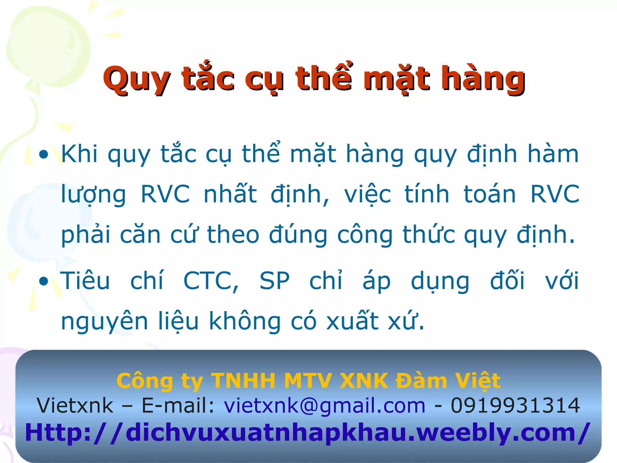 Quy tac xuat xu hang hoa theo free trade area - certificate of origin. | PPT