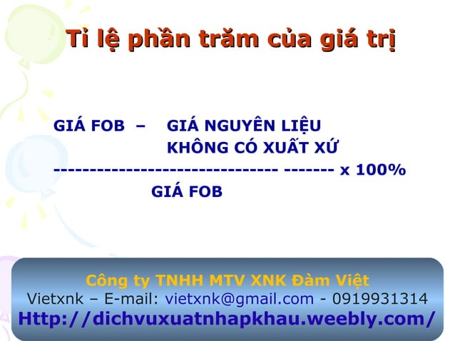 Quy tac xuat xu hang hoa theo free trade area - certificate of origin. | PPT