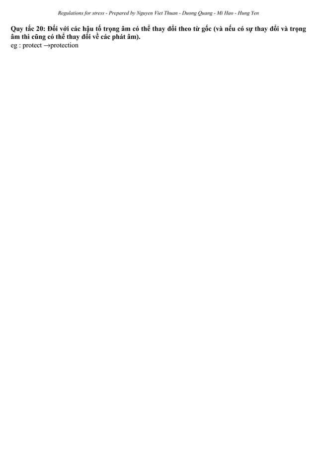 Quy tắc đánh dấu trọng âm | DOC