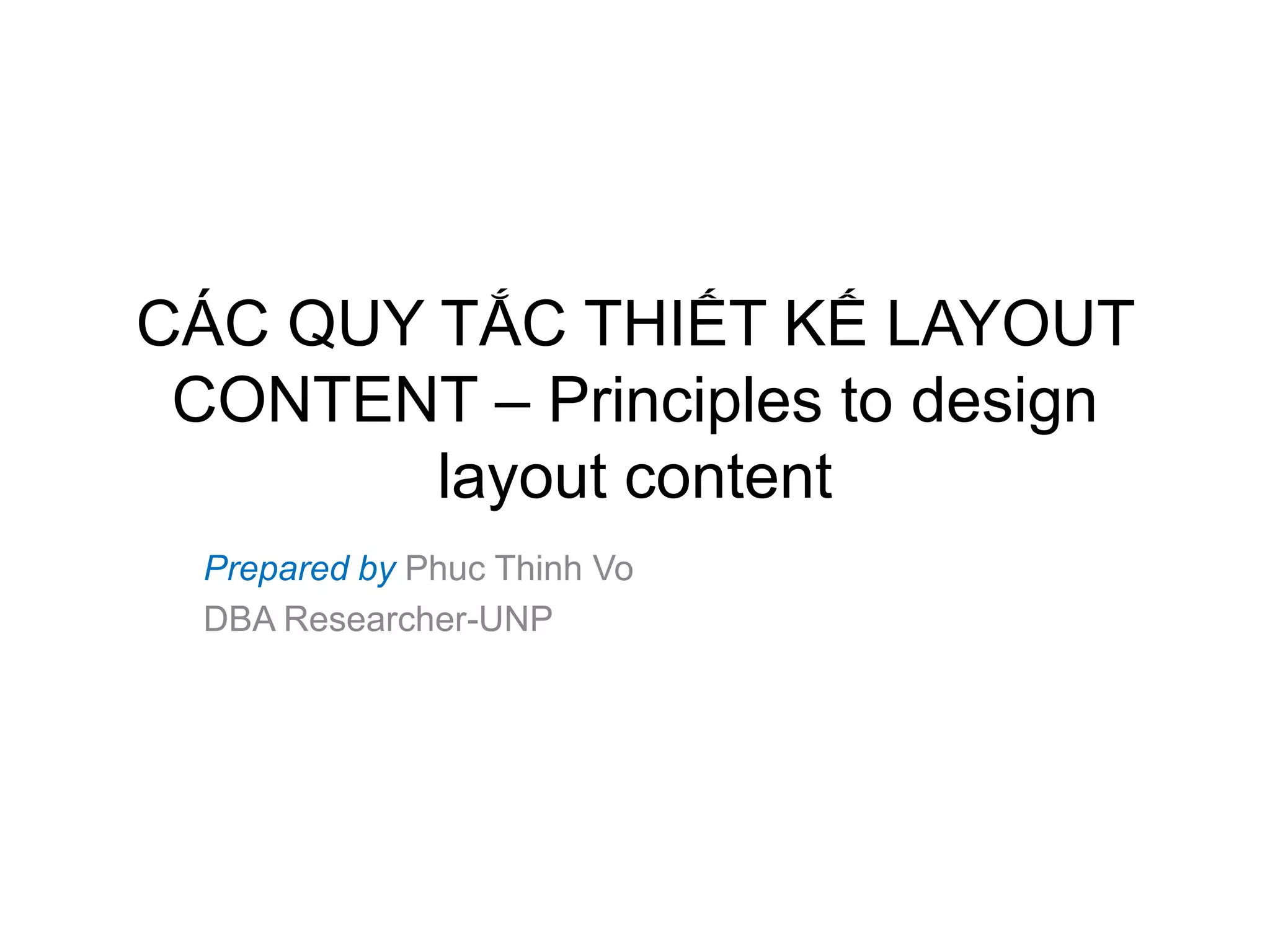 Quy tắc thiết kế layout content | PDF