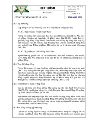 Quy trinh ban hang qt 72-01 | PDF | Free Download