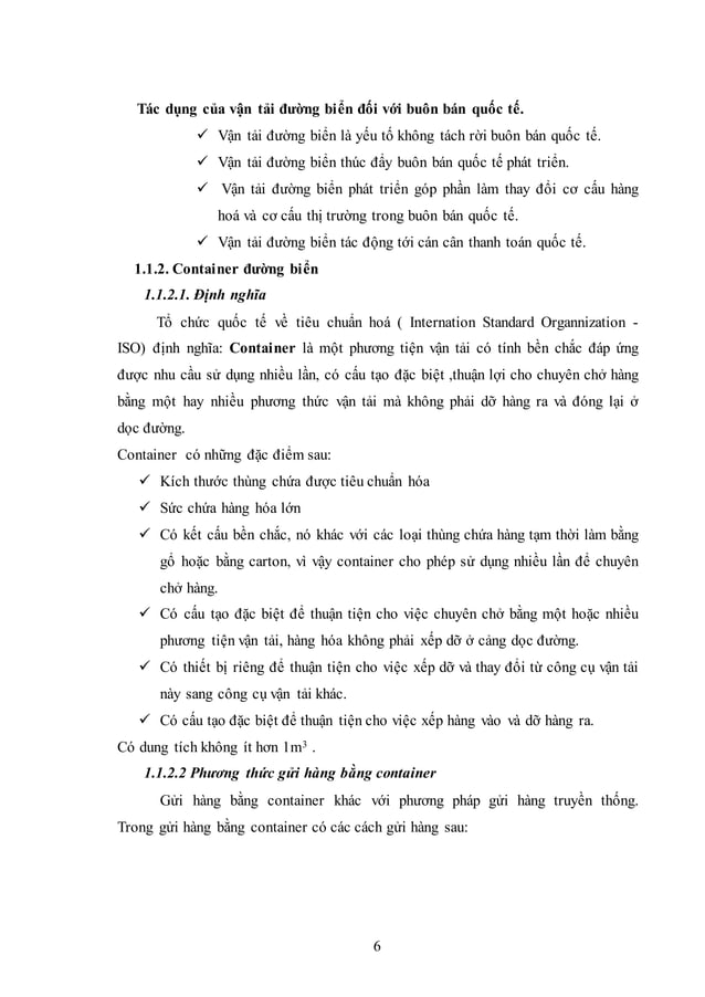 Quy trình giao nhận hàng hóa xuất nhập khẩu bằng container đường biển của công ty geodis việt ...
