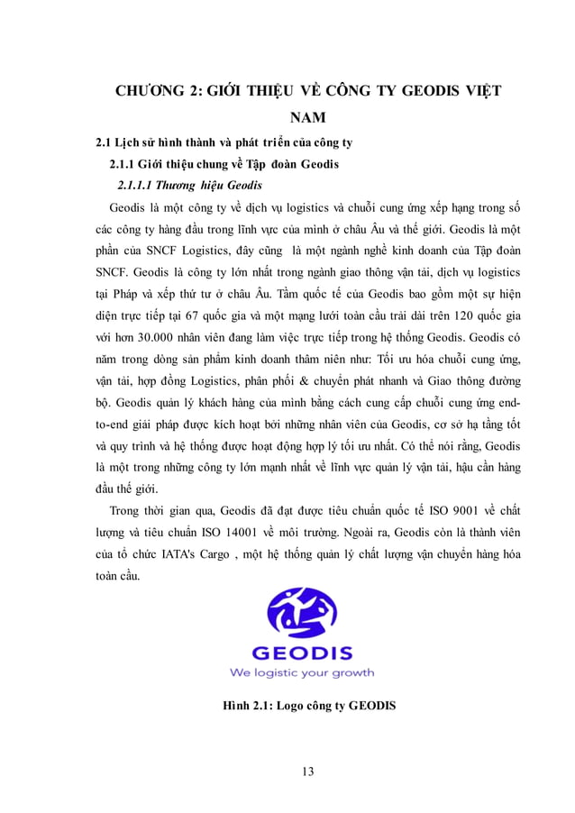 Quy trình giao nhận hàng hóa xuất nhập khẩu bằng container đường biển của công ty geodis việt ...