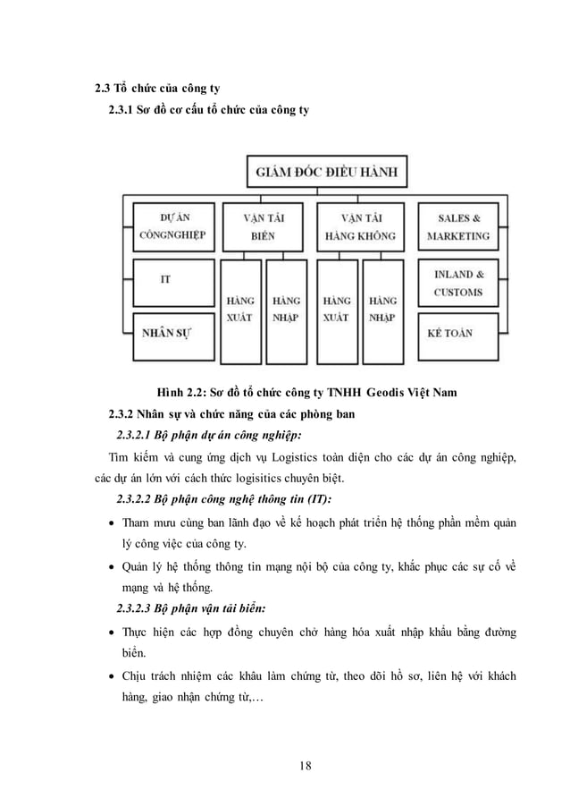 Quy trình giao nhận hàng hóa xuất nhập khẩu bằng container đường biển của công ty geodis việt ...