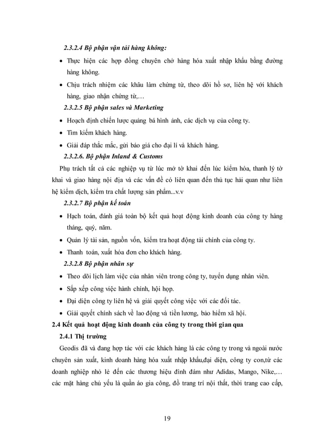 Quy trình giao nhận hàng hóa xuất nhập khẩu bằng container đường biển của công ty geodis việt ...