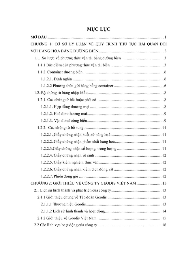 Quy trình giao nhận hàng hóa xuất nhập khẩu bằng container đường biển của công ty geodis việt ...