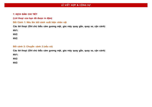Quy Trình Kịch Bản Phim Ngắn Tiktok - Lê Viết Hợp | PPT
