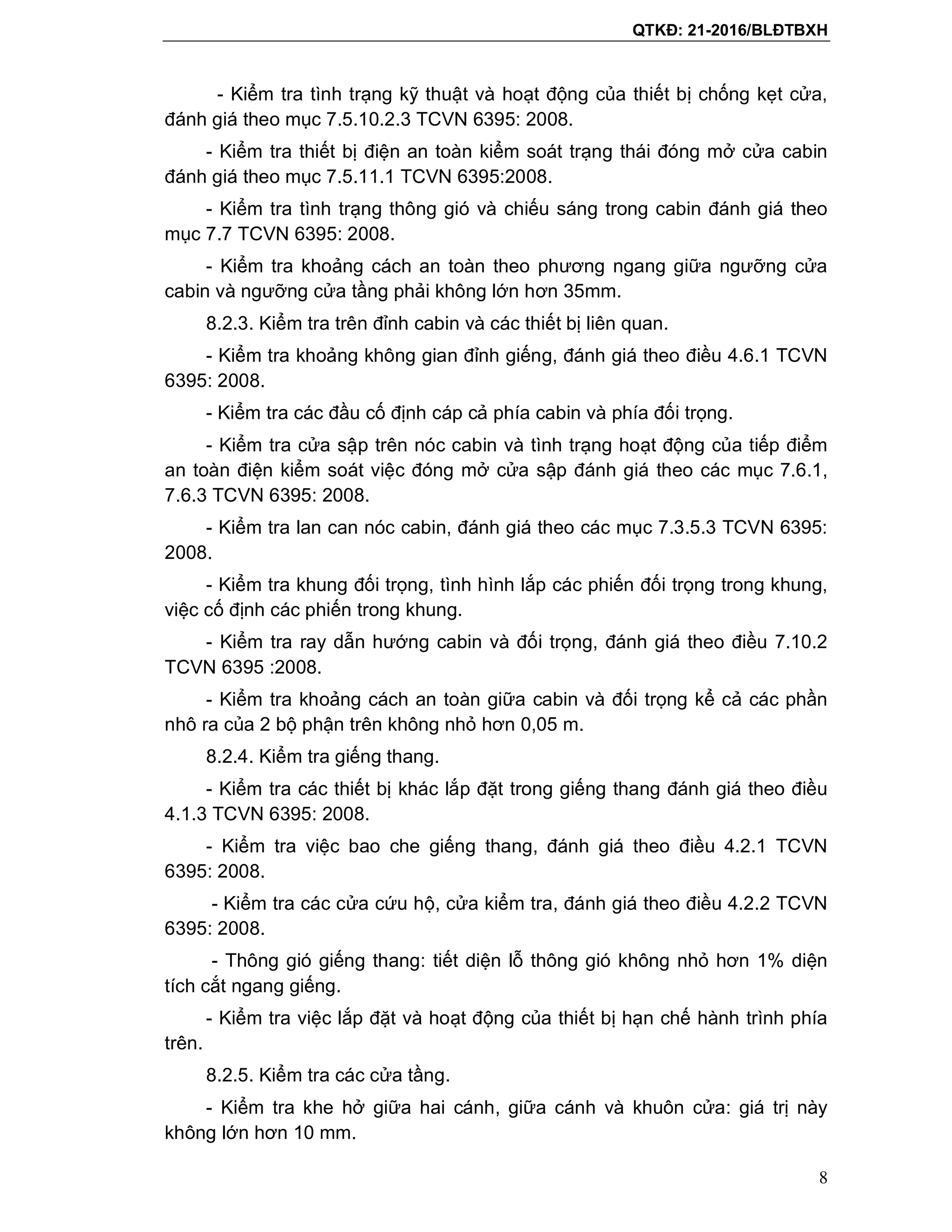 Quy trình kiểm định thang máy điện. QTKĐ: 21- 2016/BLĐTBXH. https://kiemdinhsitc.com/kiem-dinh ...