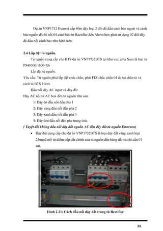 Quy trinh lap dat tram bts 3900 huawei | DOC